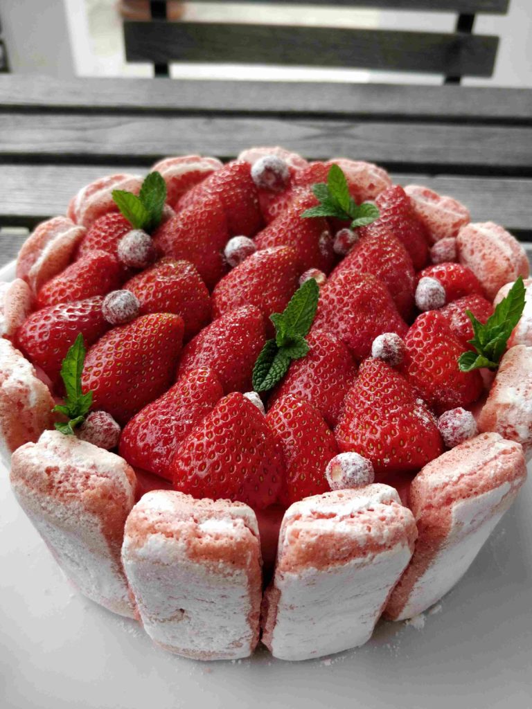 Recette de ma Charlotte aux Fraises - Saveurs de Sandrine
