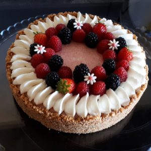 Recette de mon gâteau fruits rouges - Saveurs de Sandrine