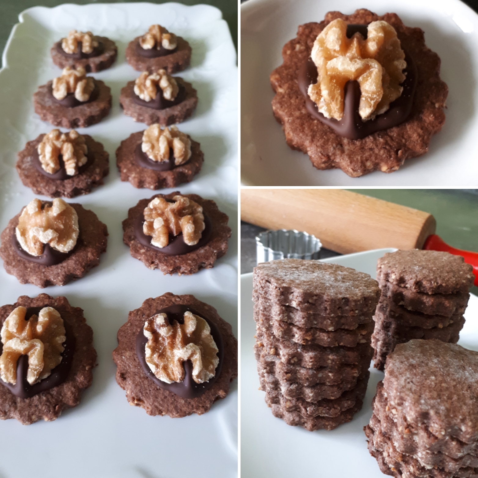 Recette sablés noisettes chocolat noix - Saveurs de sandrine